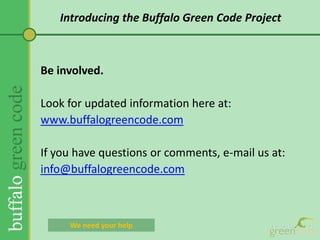 Introduction to the Green Code | PPTX | Developmental Sites | Real Estate