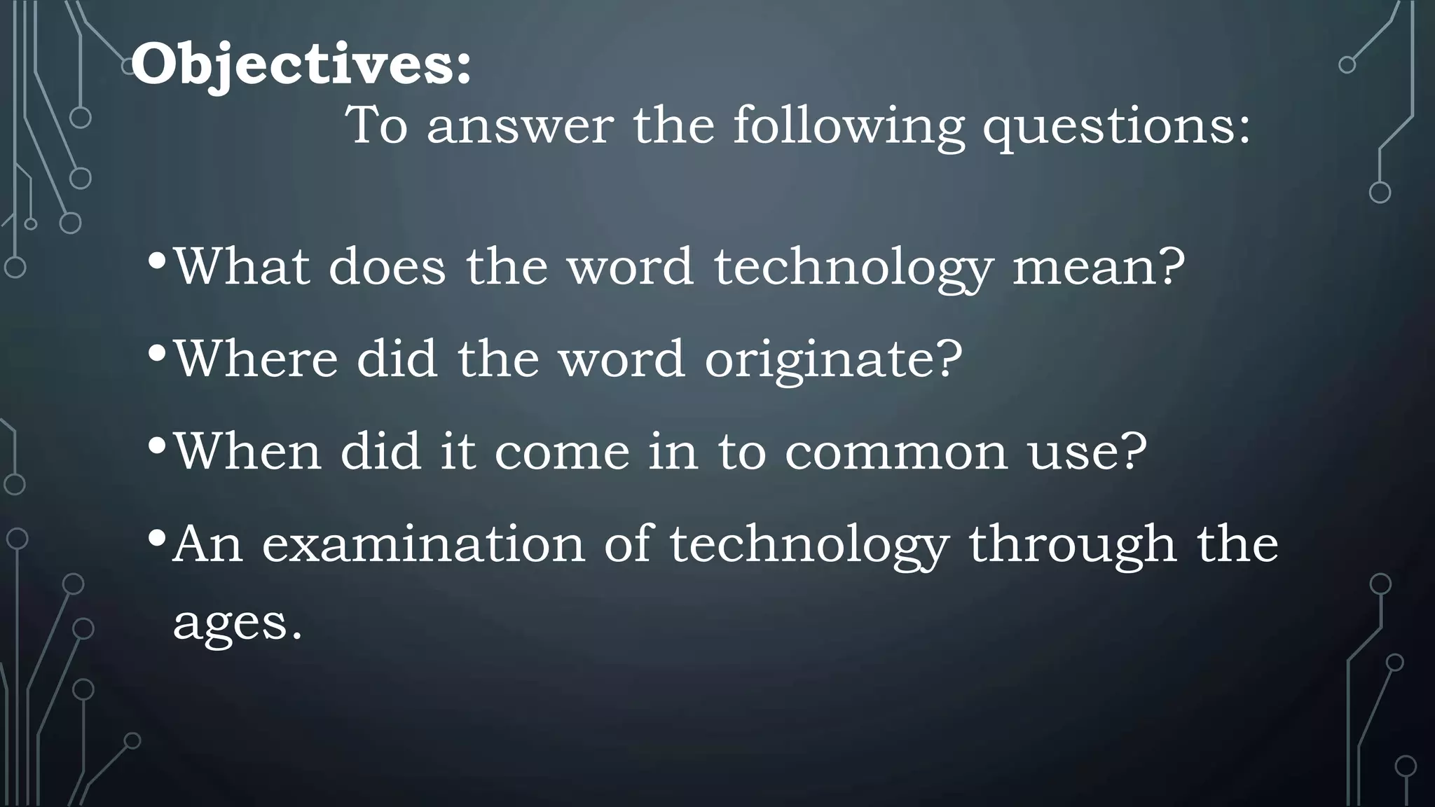 Introduction to the history of technology | PPTX