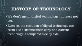 Introduction to the history of technology | PPTX