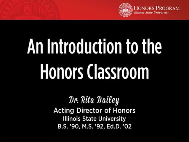 An Introduction to the Honors Classroom | PPT
