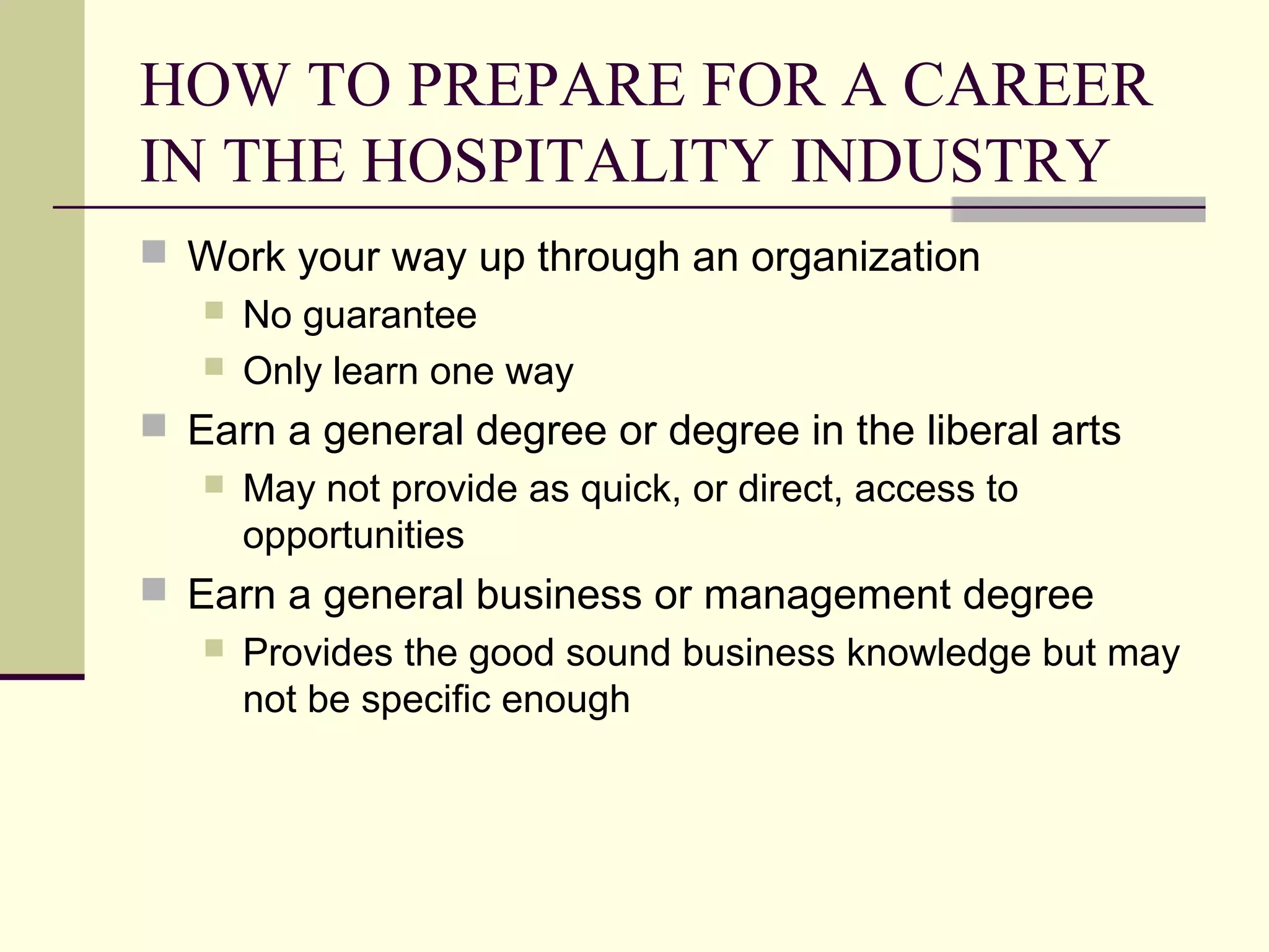 Introduction to the hospitality industry | PPT