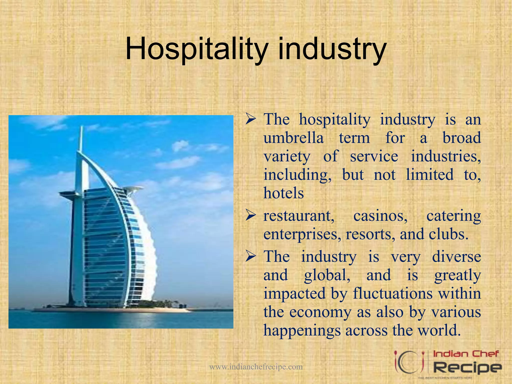 INTRODUCTION TO THE HOSPITALITY INDUSTRY | PPTX