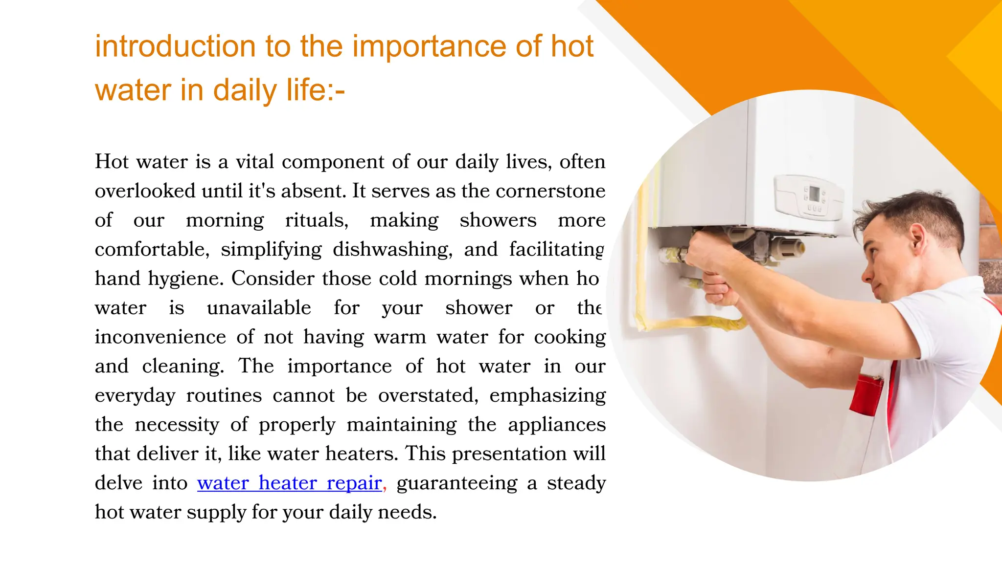 Water Heater Repair: Ensuring Reliable Hot Water Supply | PPTX