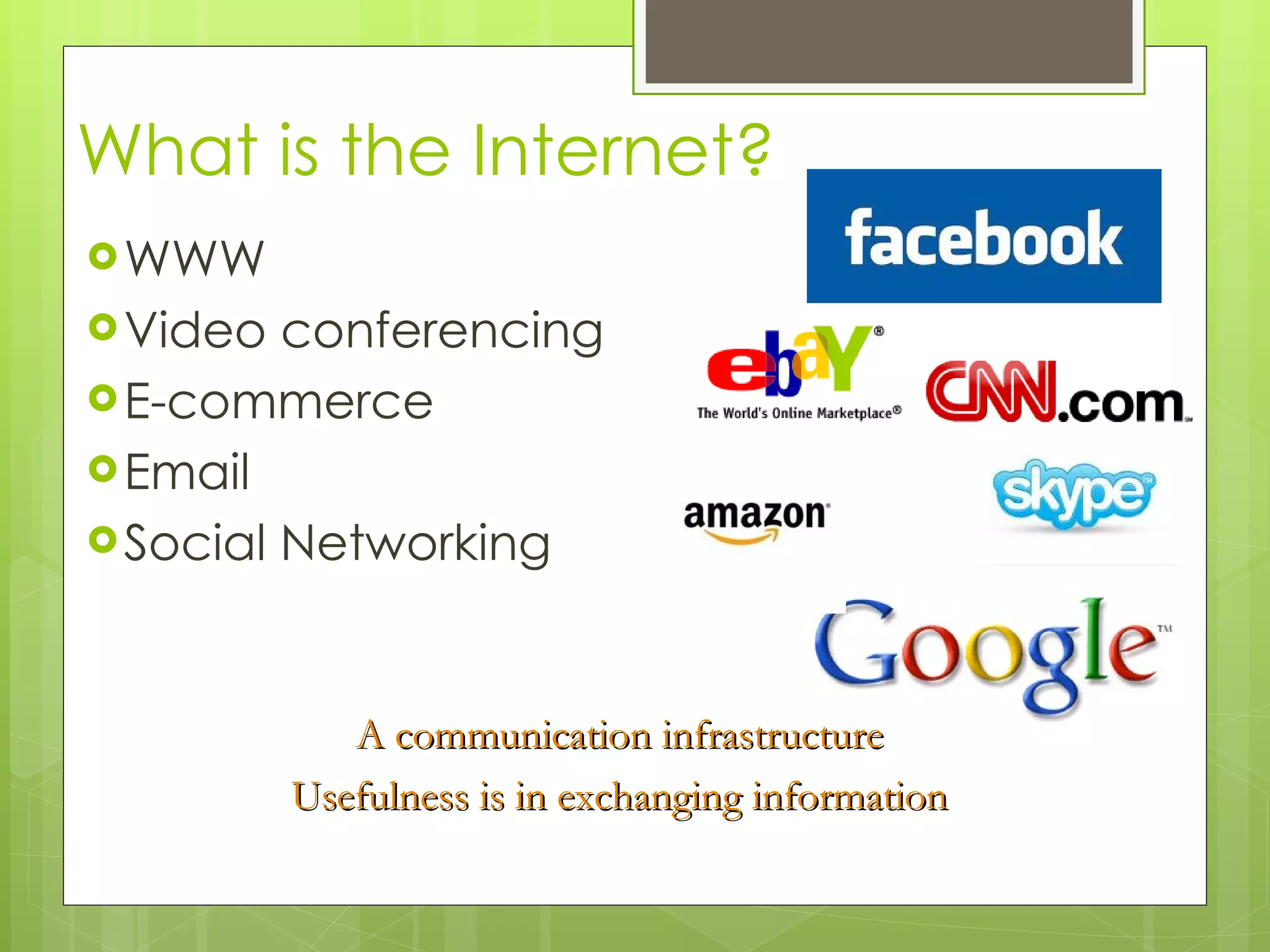 Introduction to the Internet | PPT