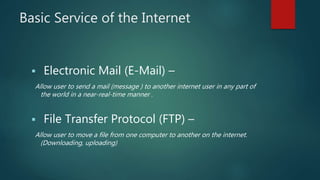 Introduction to the internet | PPTX