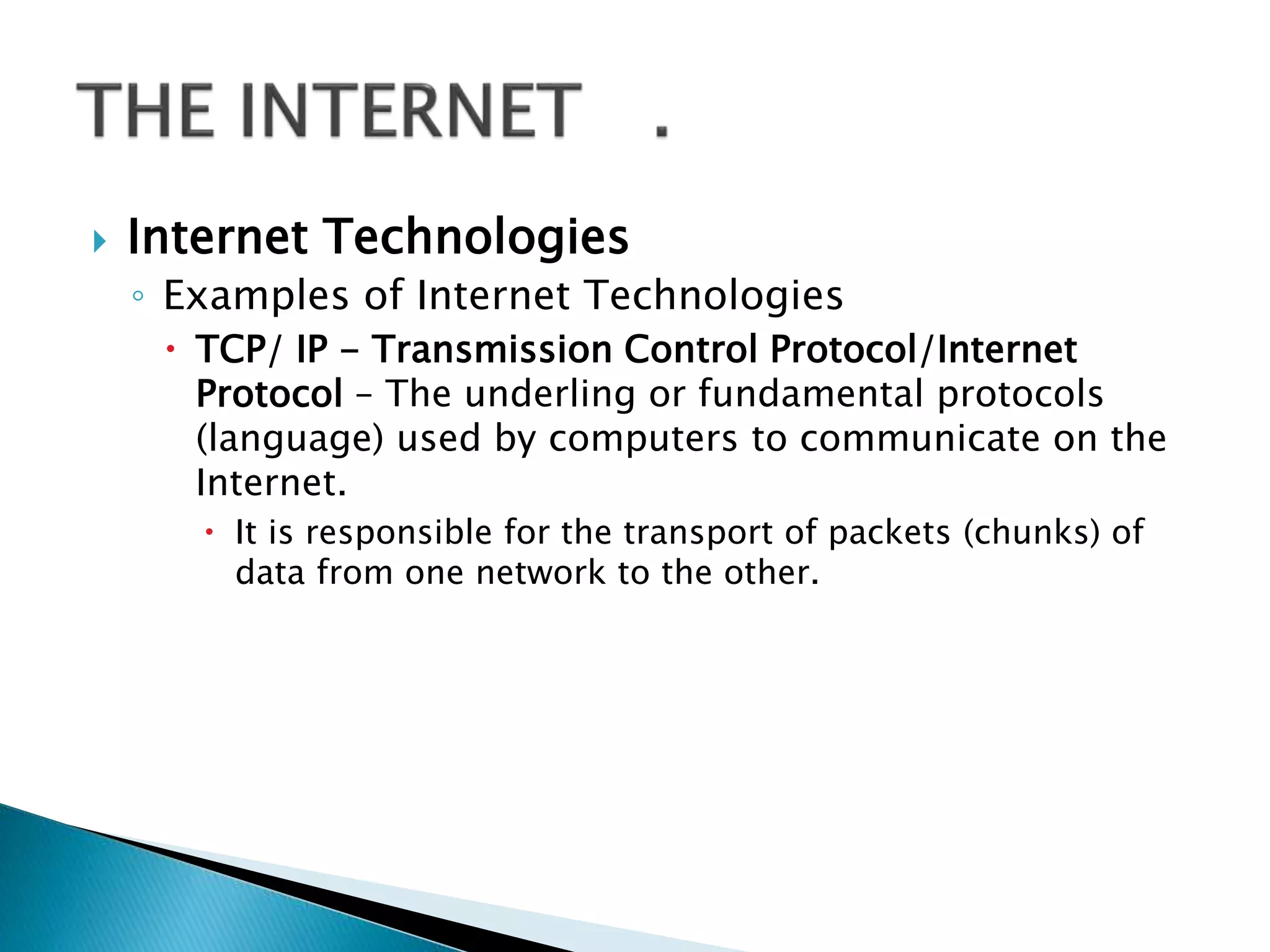 Introduction to the Internet | PPTX | Internet for Beginners | Internet