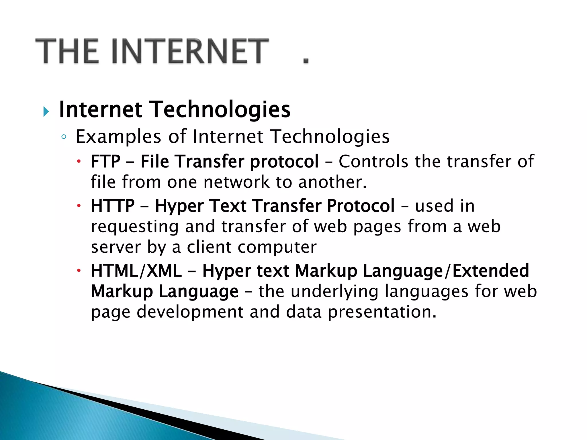 Introduction to the Internet | PPTX