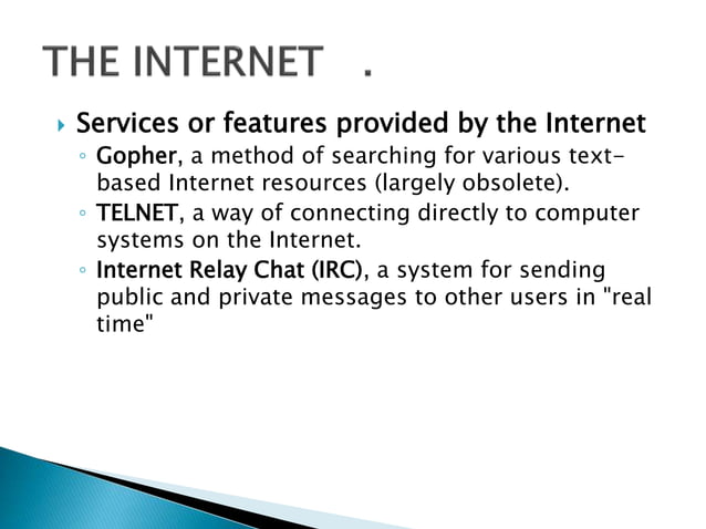 Introduction to the Internet | PPTX | Internet for Beginners | Internet