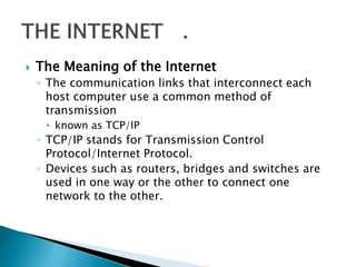 Introduction to the Internet | PPTX