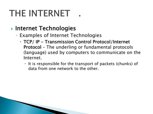 Introduction to the Internet | PPTX | Internet for Beginners | Internet