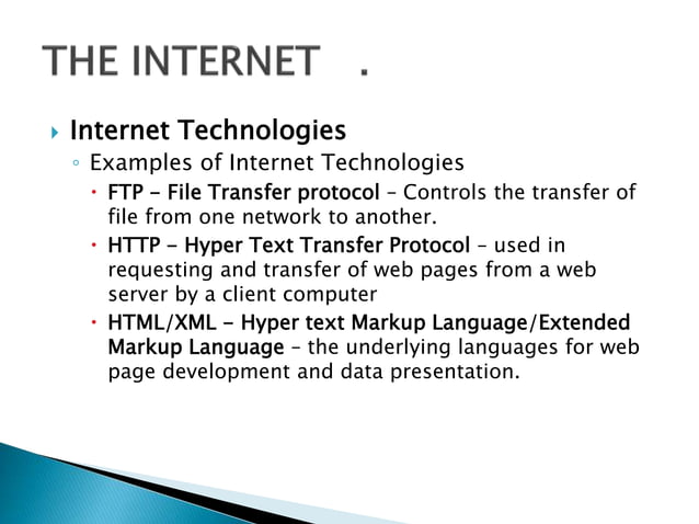 Introduction to the Internet | PPTX | Internet for Beginners | Internet