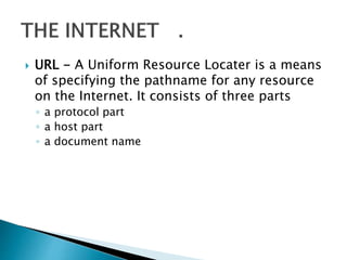 Introduction to the Internet | PPTX