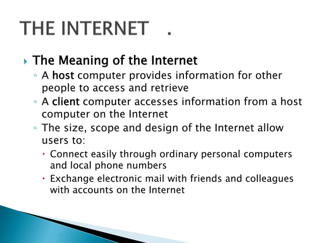 Introduction to the Internet | PPTX | Internet for Beginners | Internet
