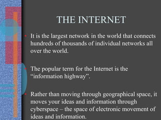 Introduction to the internet | PPTX