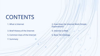 Introduction to the Internet and its application | PPTX
