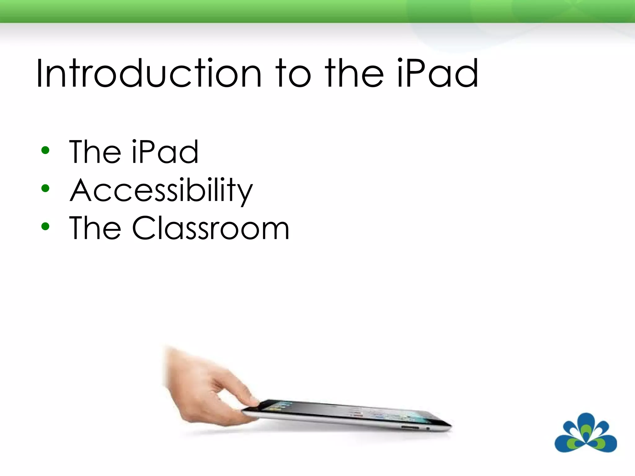 Introduction to the iPad in Special Education | PPT