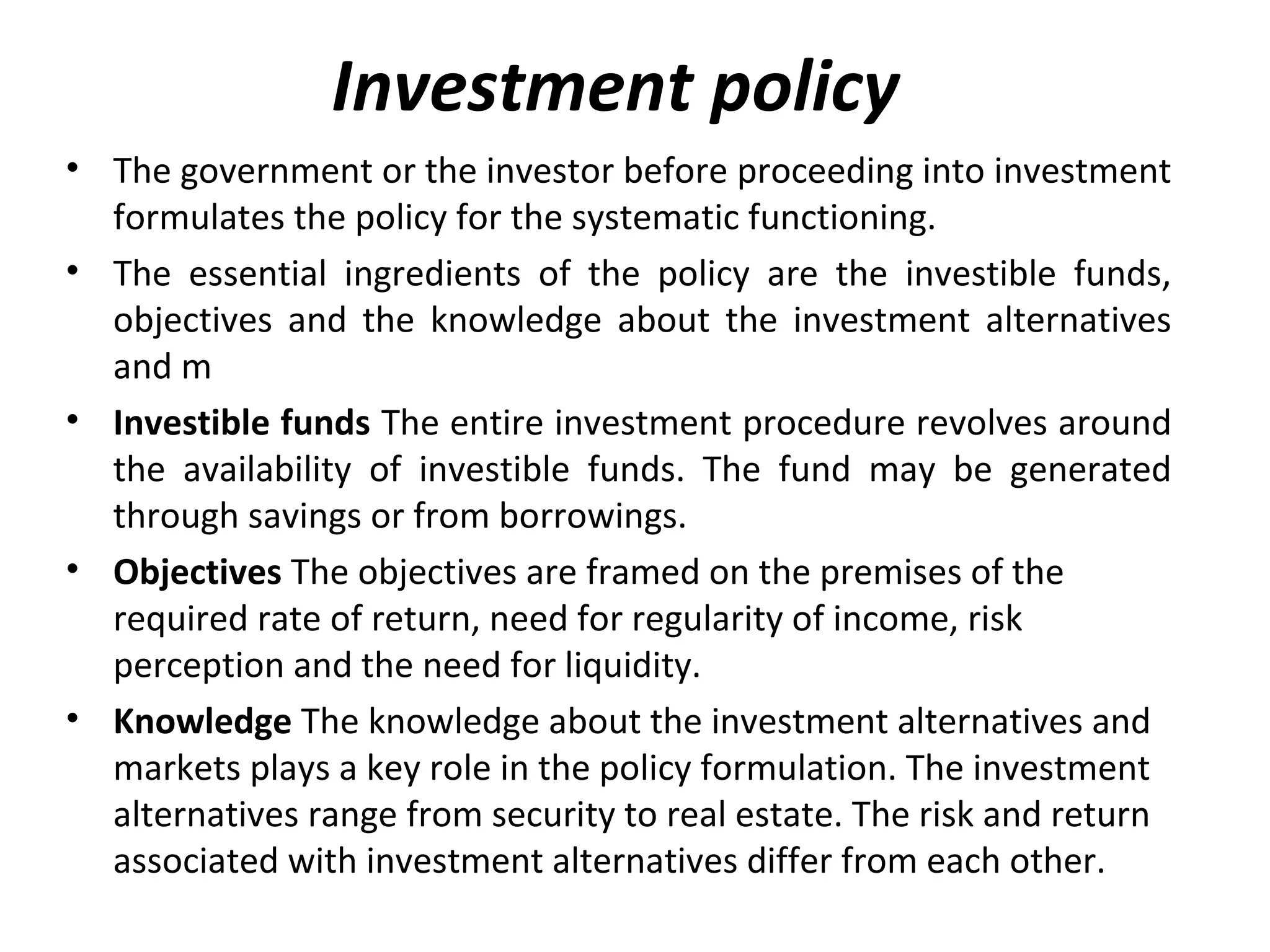 investment | PPT