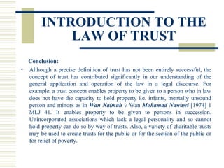 Introduction to the_law_of_trust-_law_of_equity_trusts_probate_i | PPT