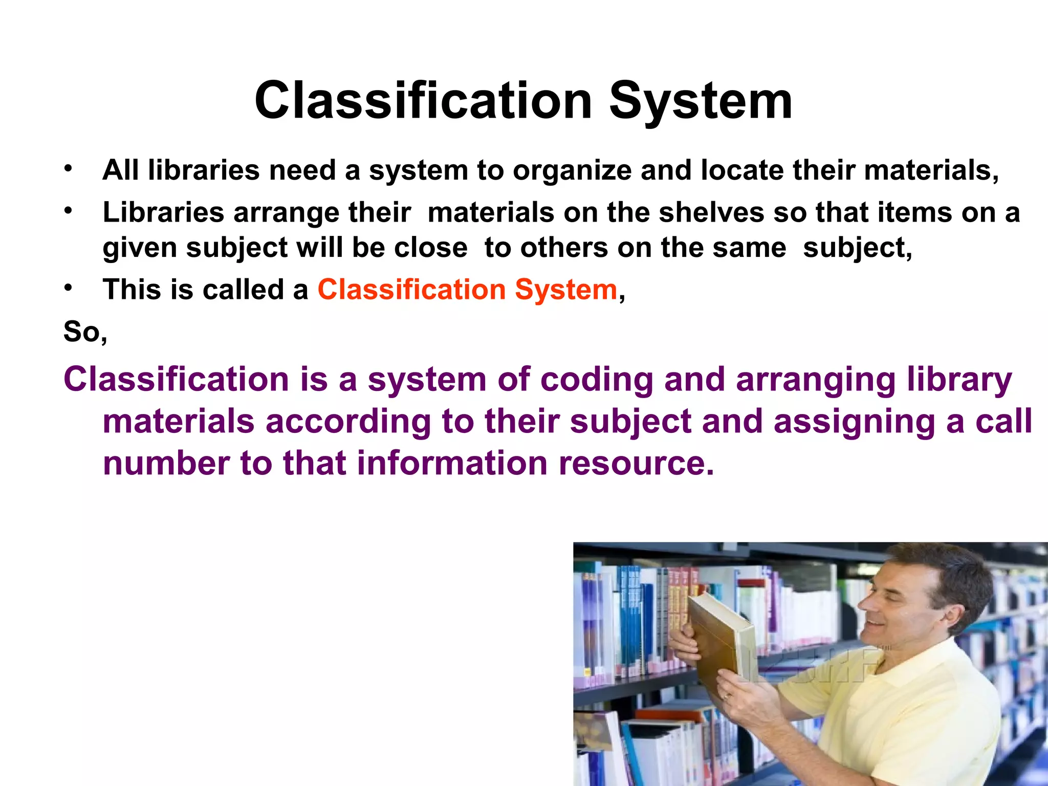 Introduction to the library of congress classification system aziz el ...