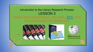 Introduction to the library research process | PPT