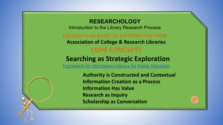 Introduction to the library research process | PPT