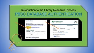 Introduction to the library research process | PPT