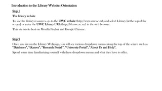 Introduction to the Library's Research Support Services | PDF
