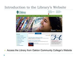 Introduction to the Library's Website | PPTX