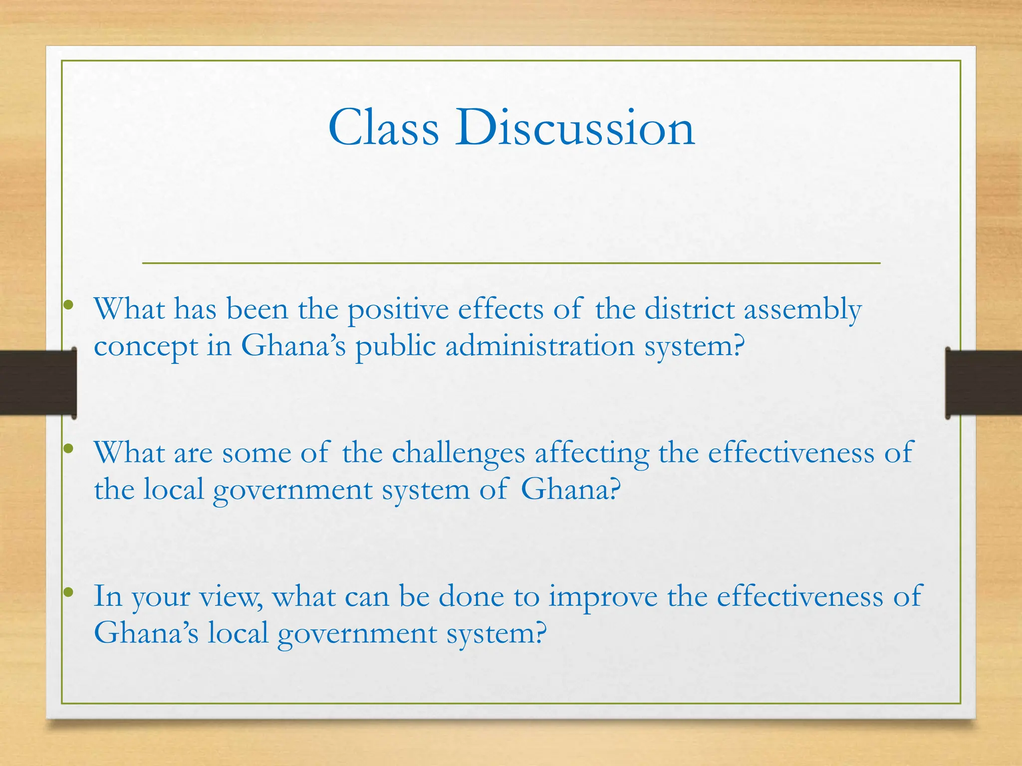 Introduction to the Local Government System of Ghana - Test ...