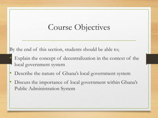 Introduction to the Local Government System of Ghana - Test ...