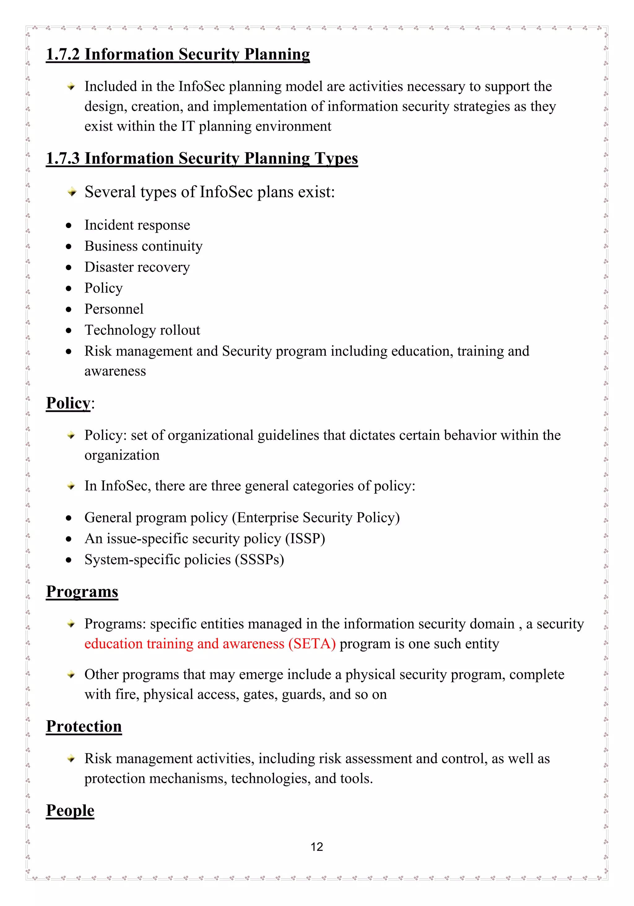 Introduction to the management of information security | PDF