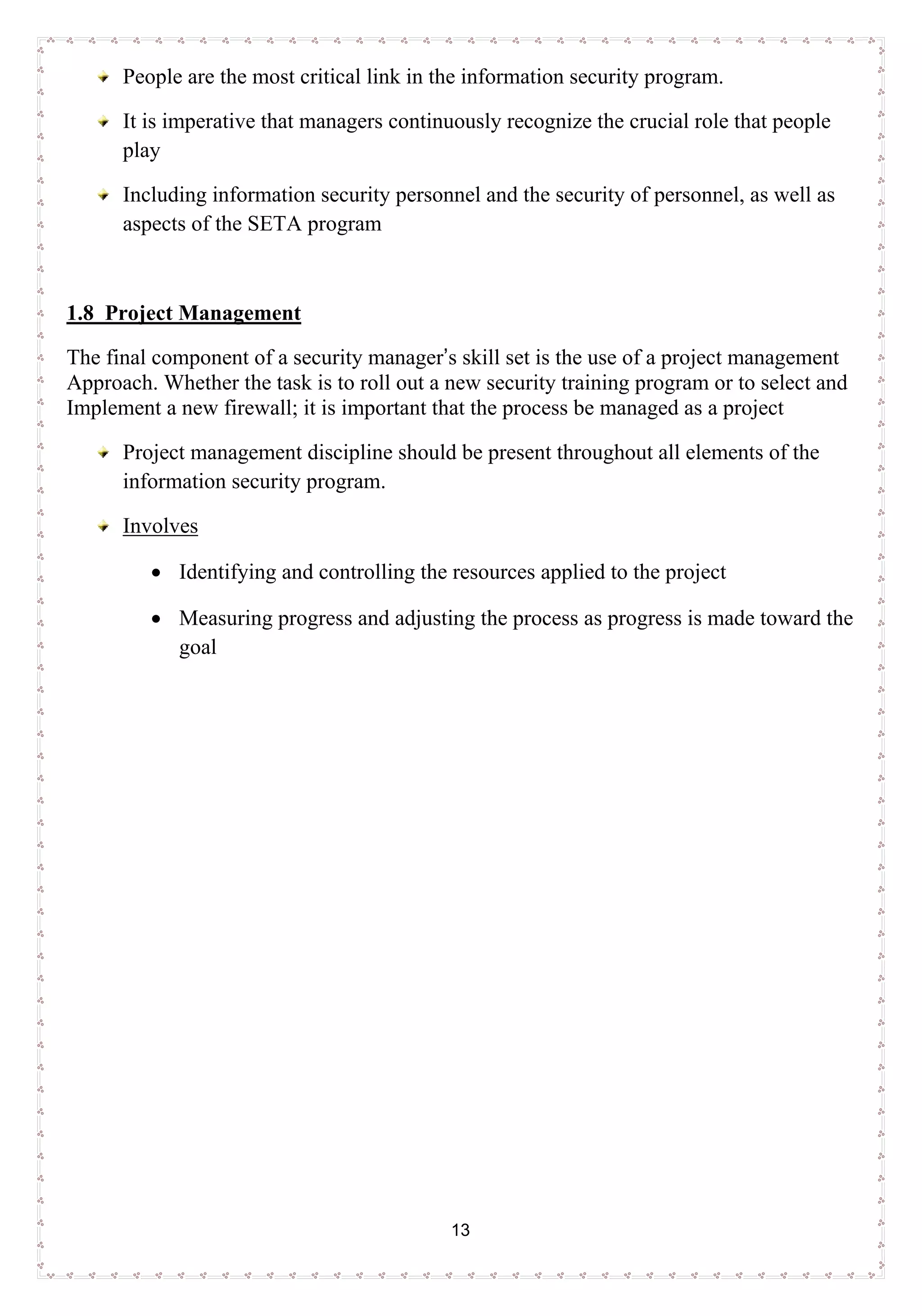 Introduction to the management of information security | PDF