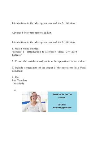 Introduction to the Microprocessor and its ArchitectureAdv | PDF