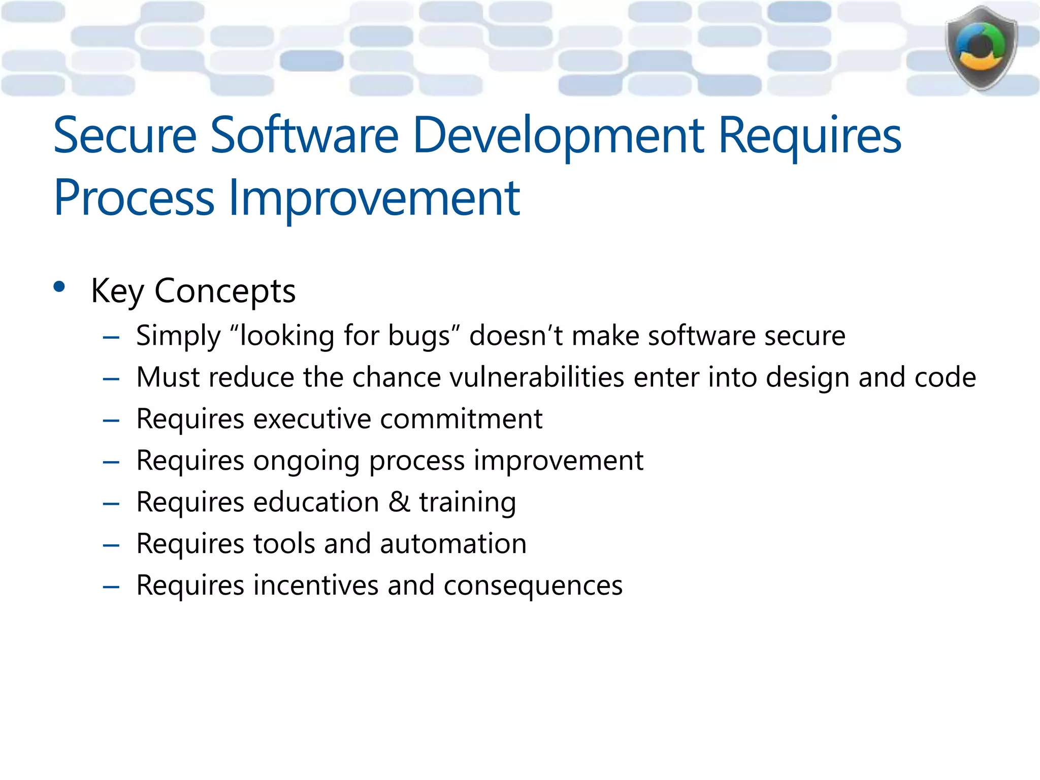 Introduction To The Microsoft Security Development Lifecycle Sdlppsx
