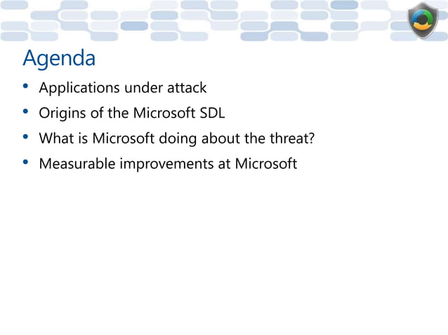 Introduction To The Microsoft Security Development Lifecycle Sdlppsx