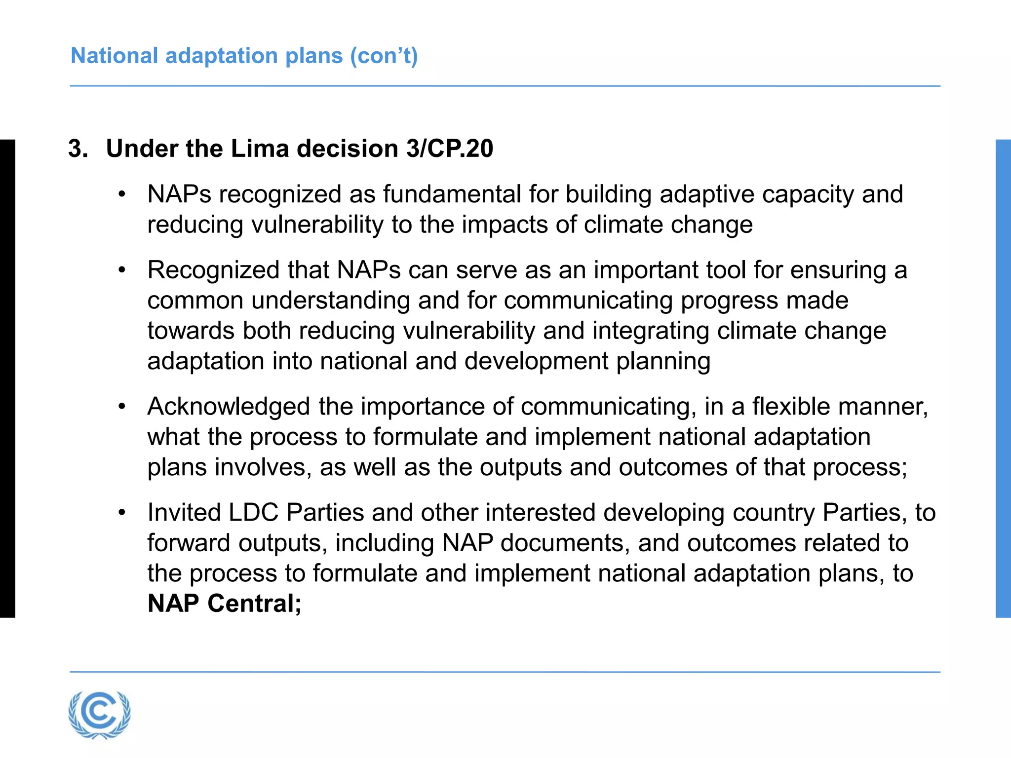 The National Adaptation Plan | PDF
