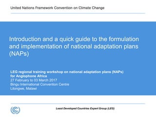 The National Adaptation Plan | PPT