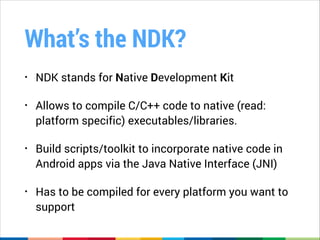 Introduction to the Android NDK | PDF