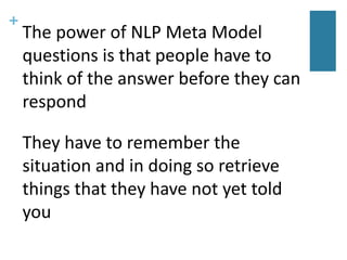 Introduction to the NLP Meta Model - NLP Business Coaching Series | PPT
