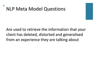 Introduction to the NLP Meta Model - NLP Business Coaching Series | PPT