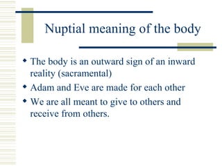 Introduction To Theology Of The Body | PPT
