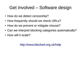 Introduction to the open rights group censorship monitoring project | PPT