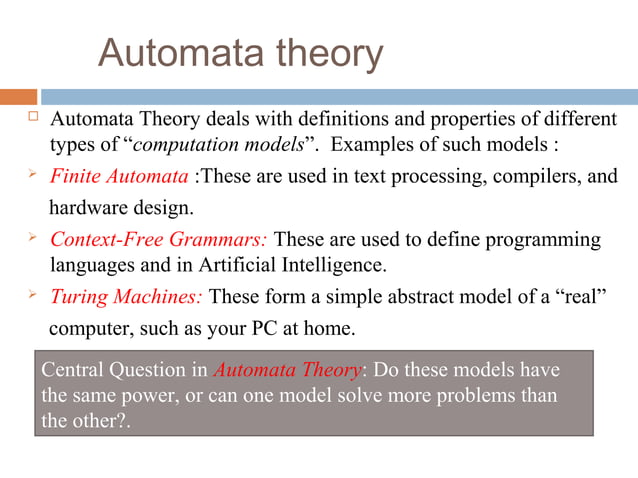 Introduction To Theory Of Computation Ppt Computing Technology And Computing