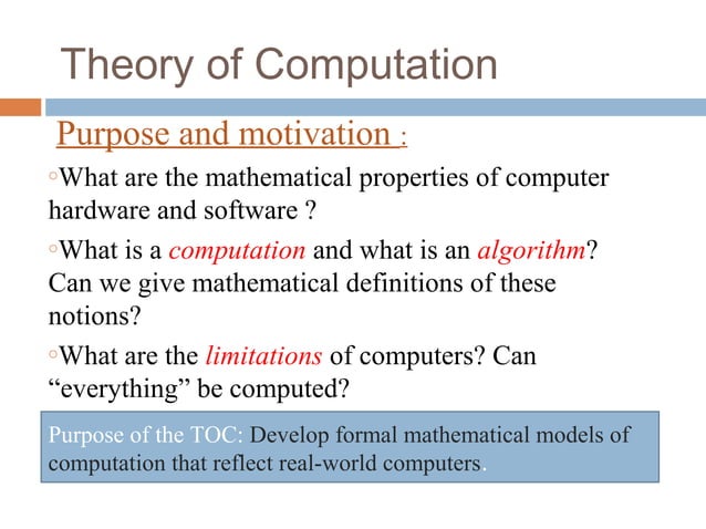 Introduction to theory of computation | PPT