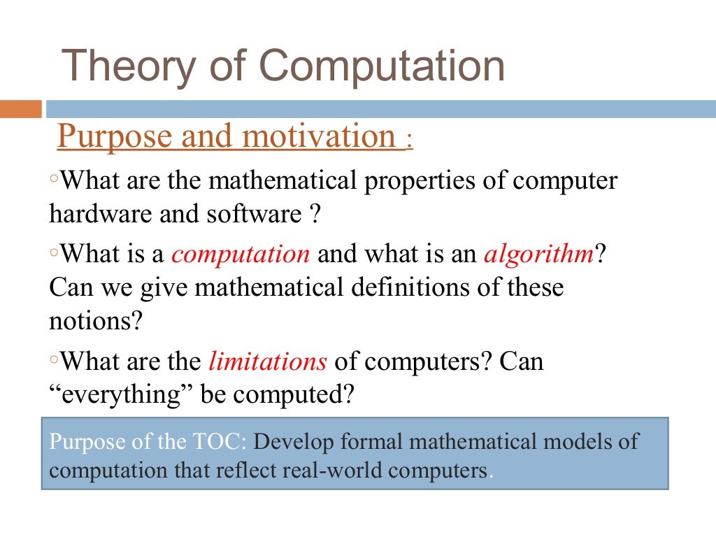 Introduction To Theory Of Computation