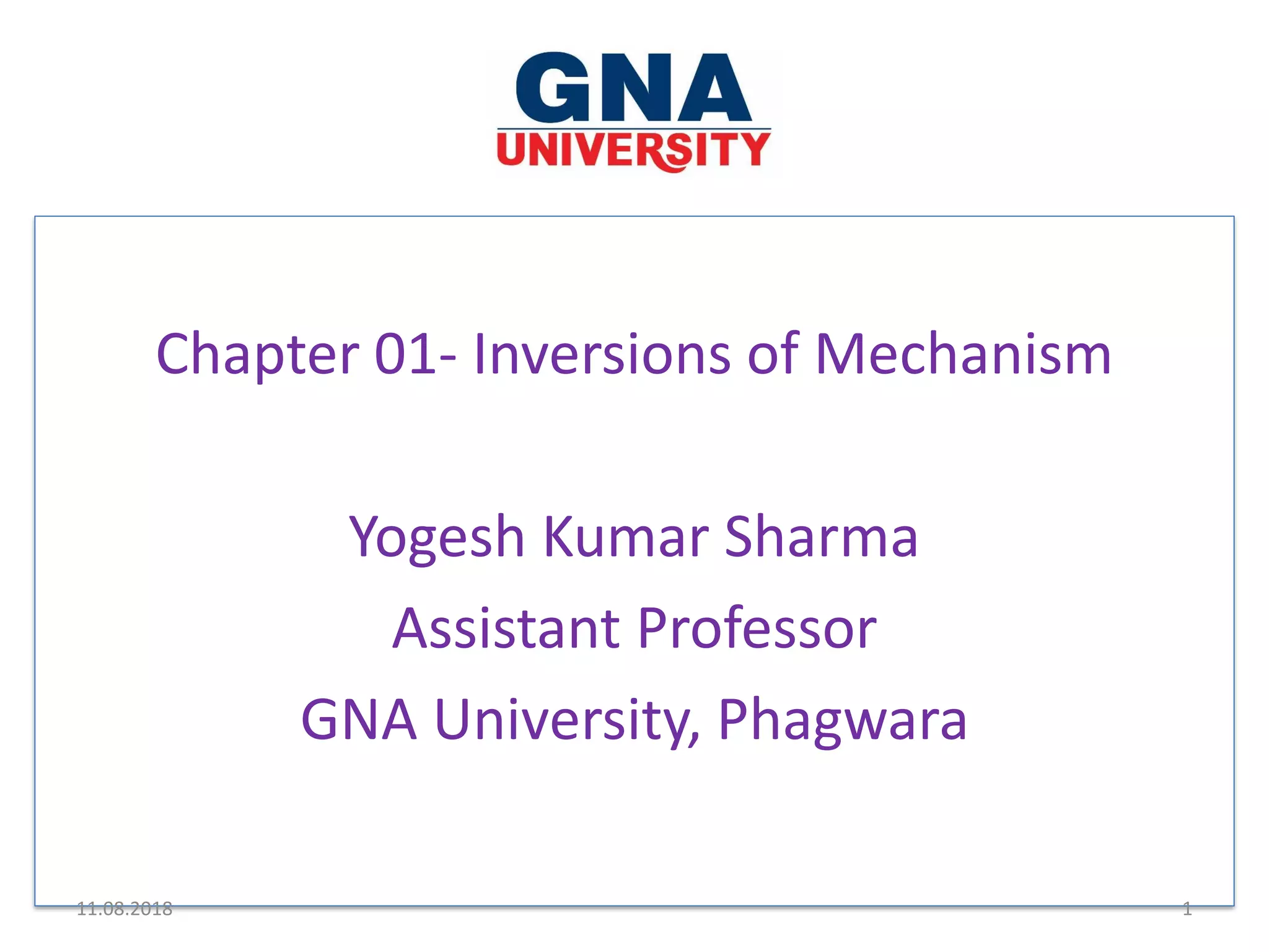 Introduction to theory of machines | PDF