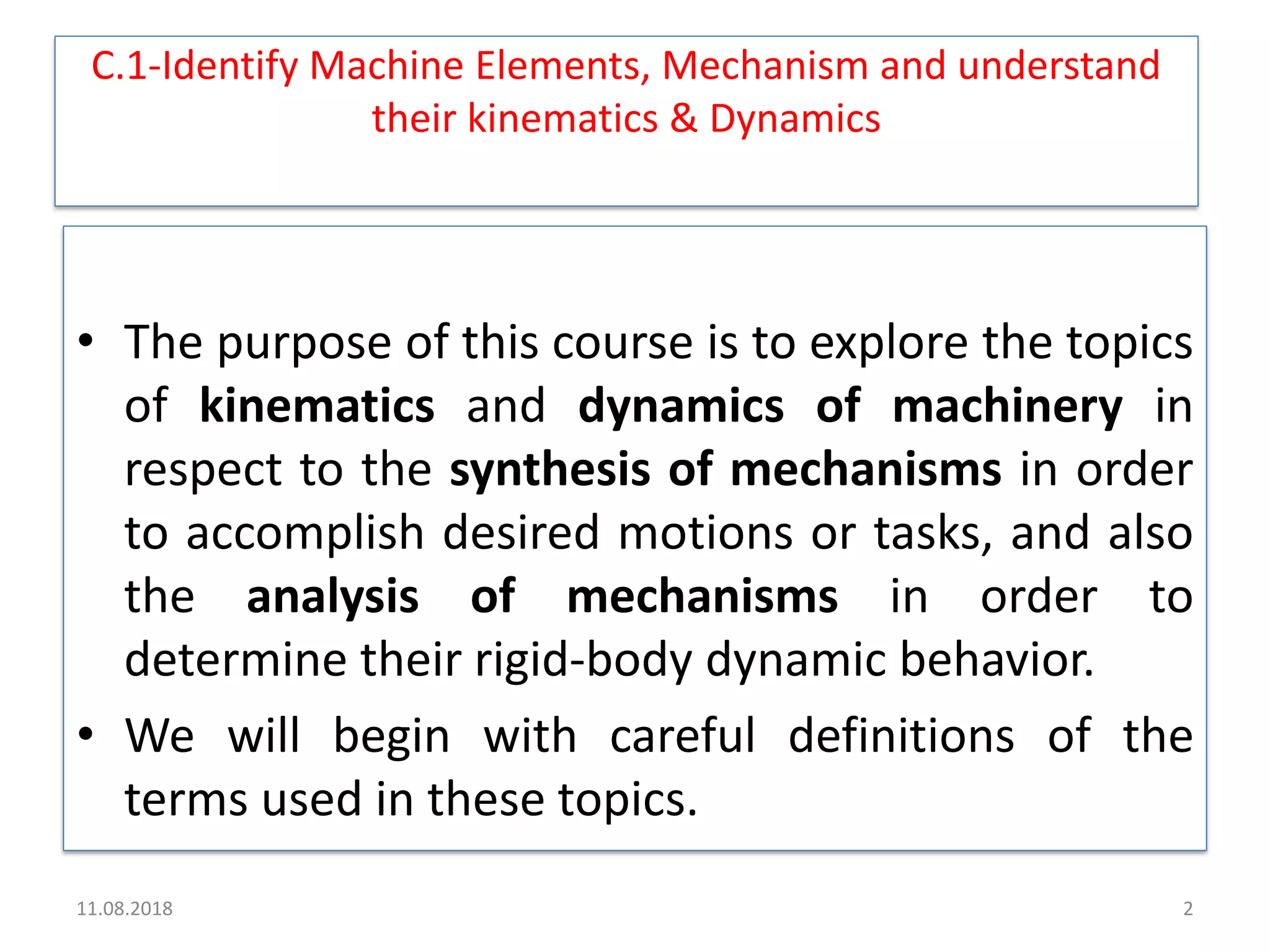 Introduction to theory of machines | PDF