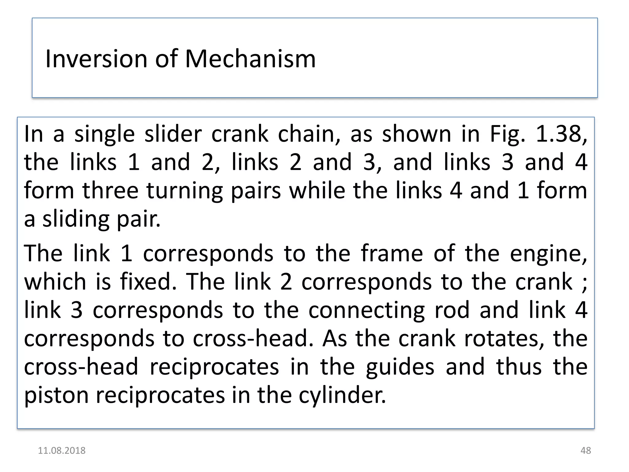 Introduction to theory of machines | PDF