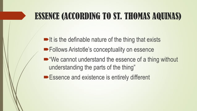 Introduction to the Philosophy of the Human Person - Essence vs ...
