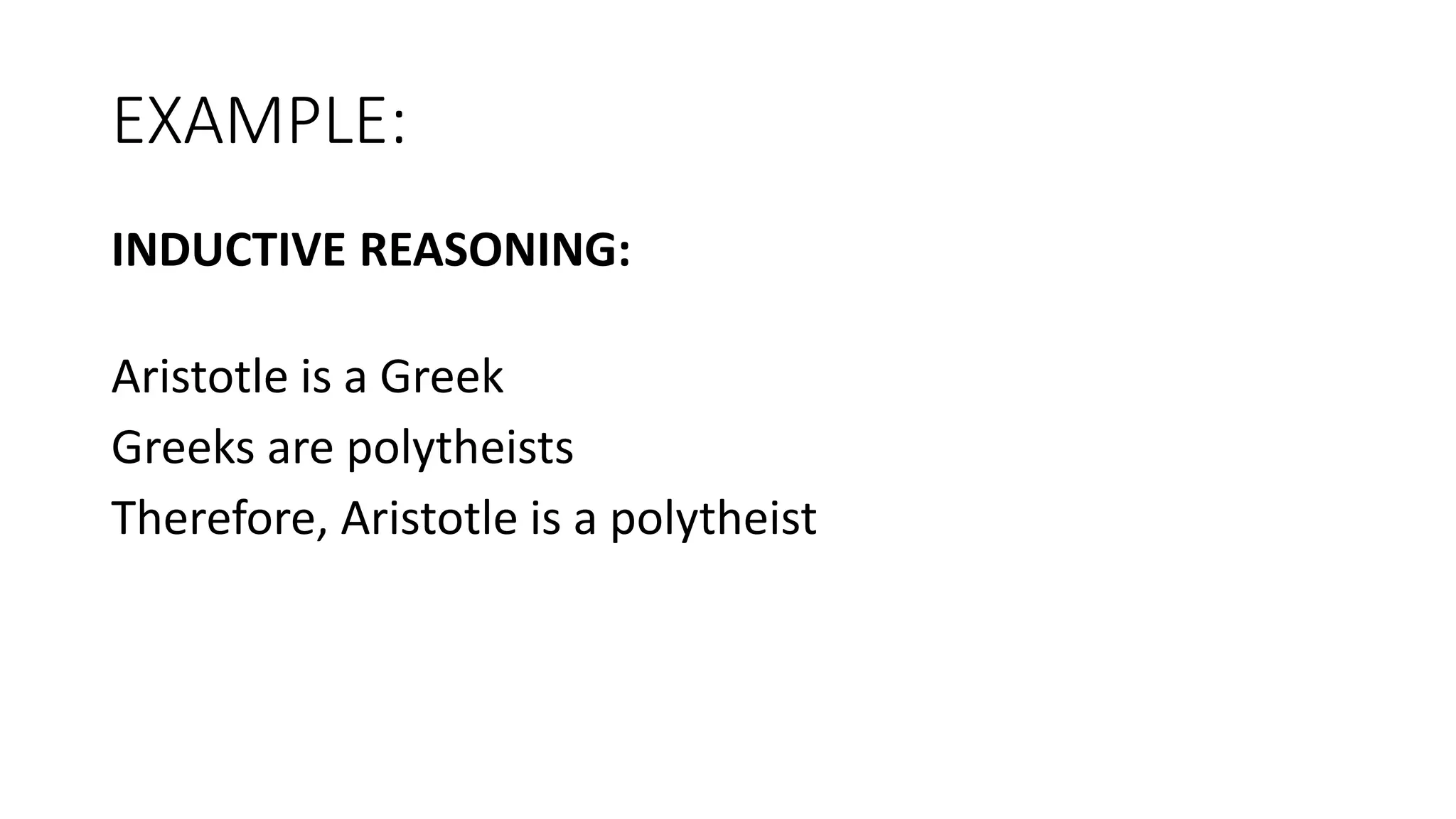 Introduction to the Philosophy of the Human Person - Inductive and Deductive Reasoning | PDF